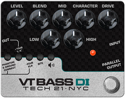 Tech 21 Introduces VT Bass DI Pedal and Rackmount Preamps – No Treble