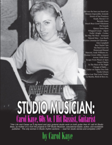 Carol Kaye Autobiography Now Available – No Treble