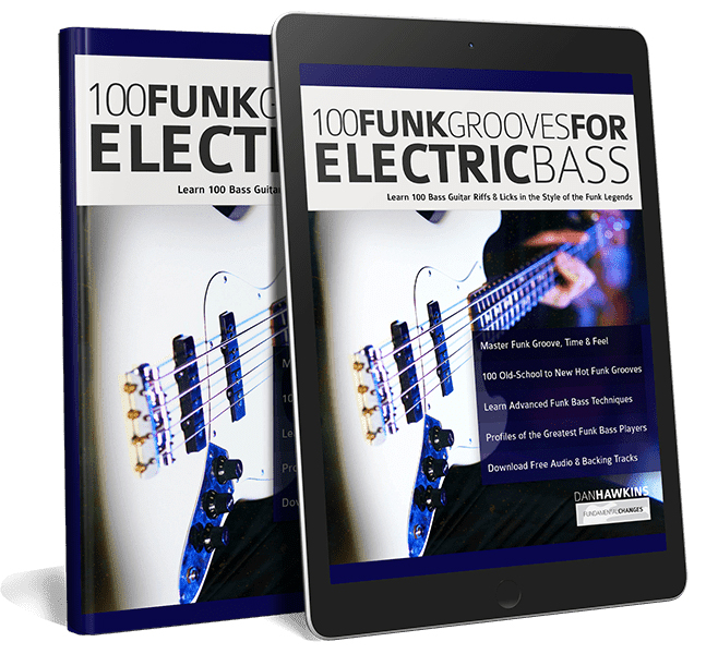 Dan Hawkins Publishes “100 Funk Grooves for Electric Bass” – No Treble